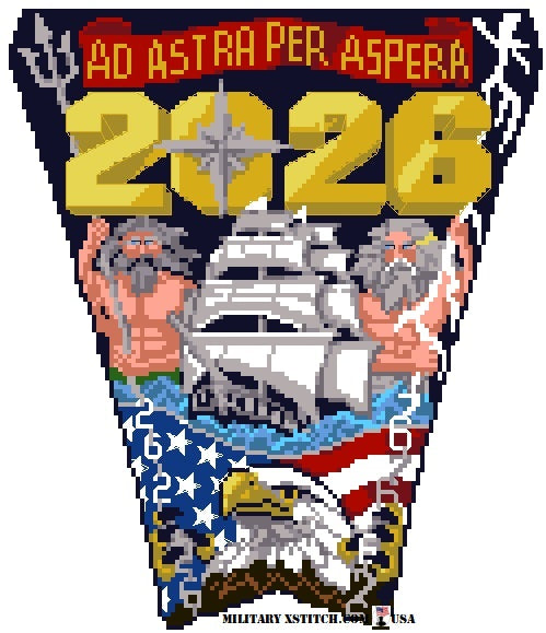 USNA Class Crest 2026 – Military XStitch Com