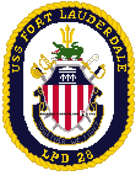 USS Fort Lauderdale Insignia – Military XStitch Com