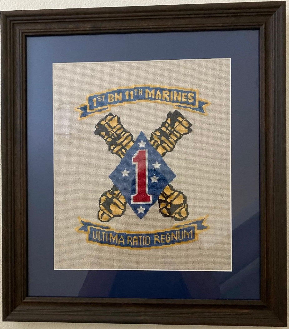 Marines, 1-11th Insignia – Military XStitch Com