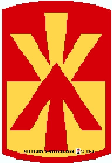 Air Defense Artillery (ADA), 11th Insignia – Military XStitch Com