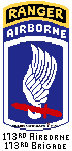 Airborne, 173rd Insignia w Ranger Tab – Military XStitch Com