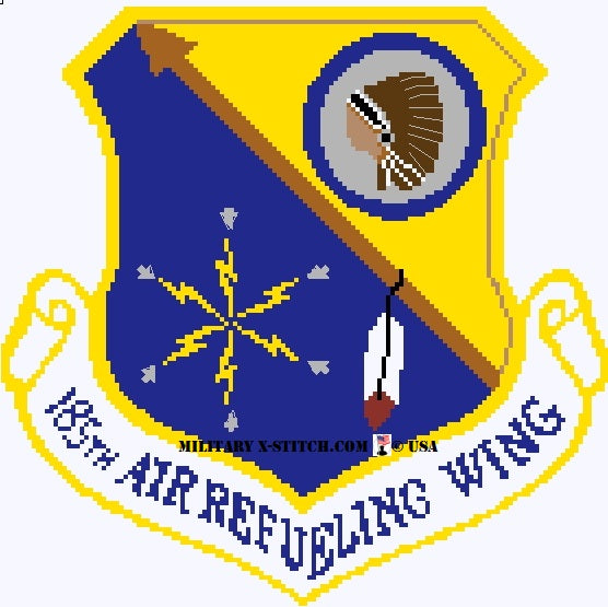 Air Refueling Wing, 185th Insignia – Military XStitch Com