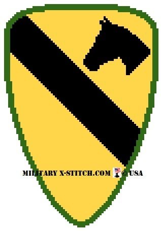 Cavalry, 1st Insignia (Sleeve) – Military XStitch Com