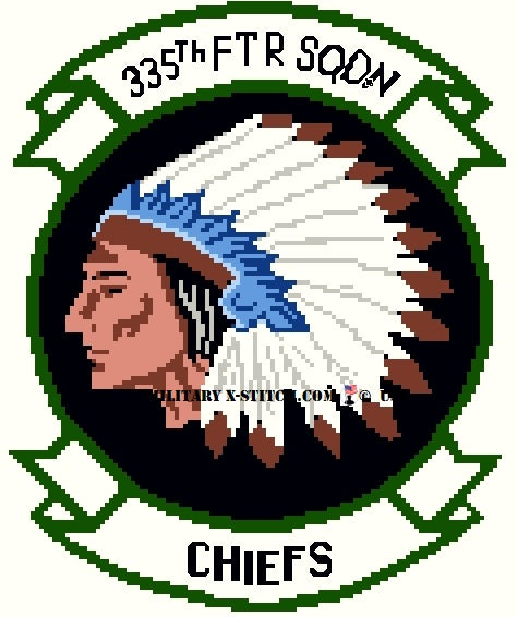Fighter Squadron, 335th Insignia – Military XStitch Com