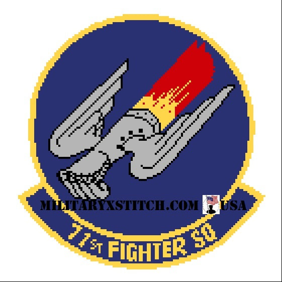 Fighter Squadron, 71st Insignia – Military XStitch Com