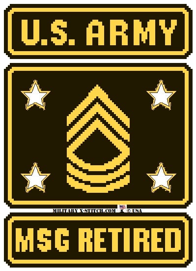 Army Logo (MSG) Retired PDF – Military XStitch Com