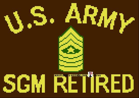 Army SGM Retired PDF – Military XStitch Com