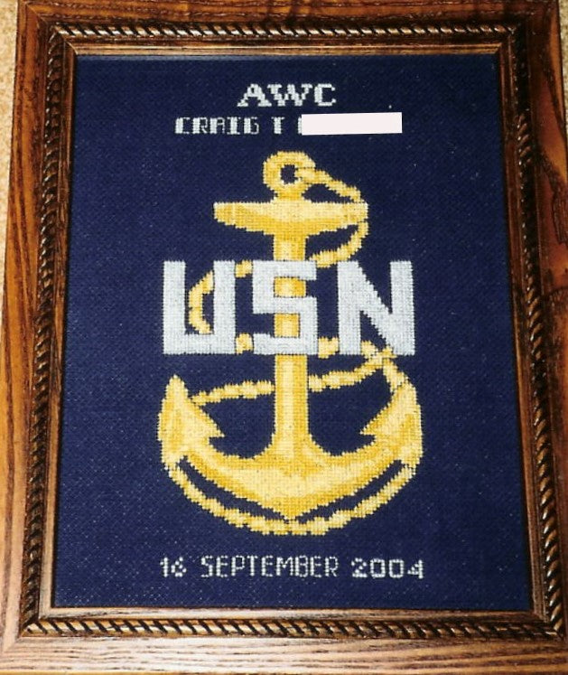 Navy Chief Petty Officer (CPO) Cap, Collar Insignia – Military XStitch Com