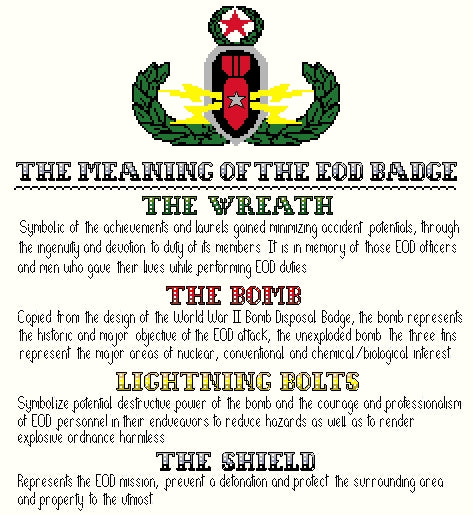 EOD Meaning of the Badge – Military XStitch Com