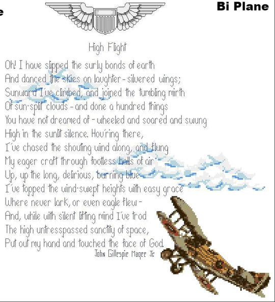 High Flight Poem – Military XStitch Com