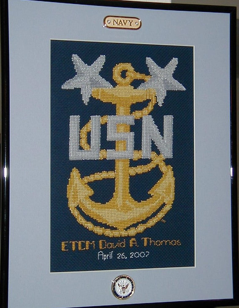 MCPO Cap, Collar Insignia – Military XStitch Com