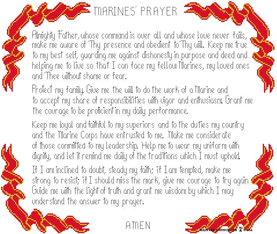 Marine's Prayer – Military XStitch Com