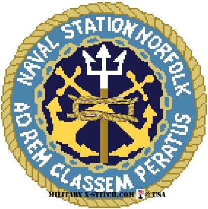 Naval Station Norfolk Insignia – Military XStitch Com