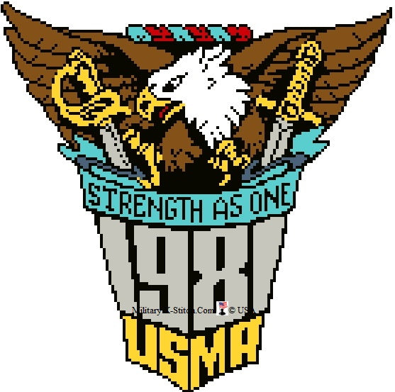 USMA Class Crest 1981 PDF – Military XStitch Com
