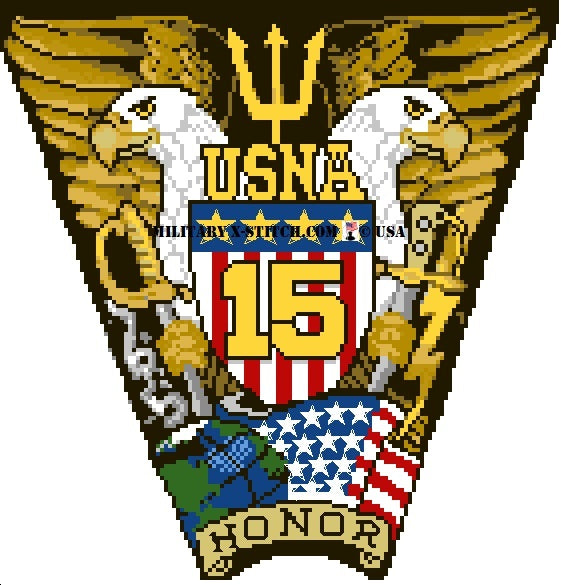 USNA Class Crest 2015 PDF – Military XStitch Com
