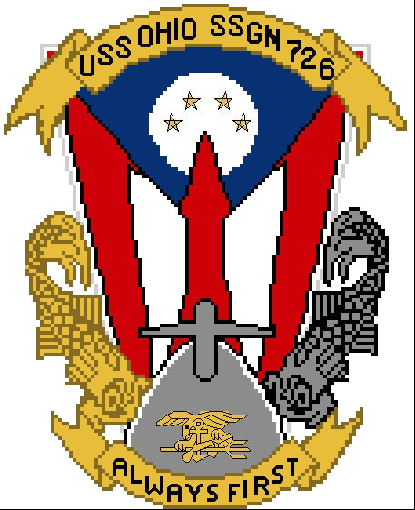 USS Ohio Insignia PDF – Military XStitch Com