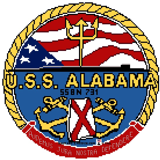USS Alabama Insignia – Military XStitch Com