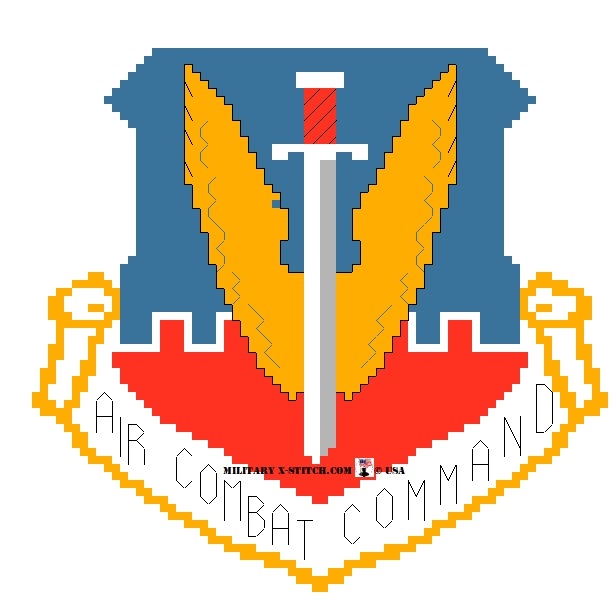 Air Combat Command (ACC) Insignia – Military XStitch Com