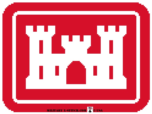 Army Corps of Engineers Red – Military XStitch Com