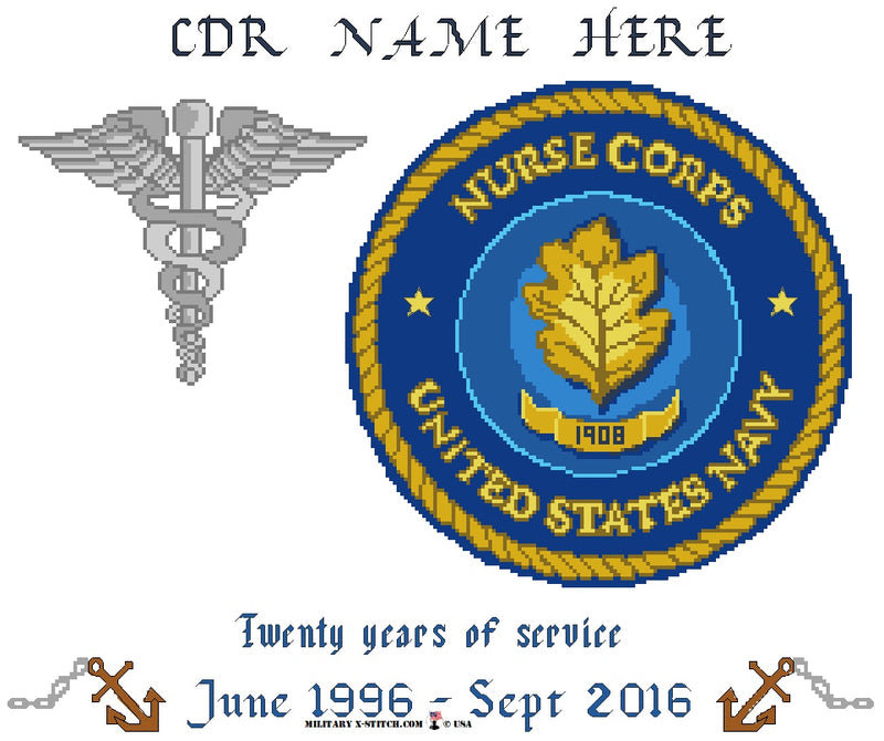 Navy Nurse & Caduceus – Military XStitch Com