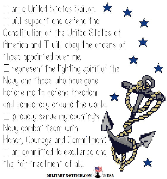 Sailor's Creed PDF – Military XStitch Com