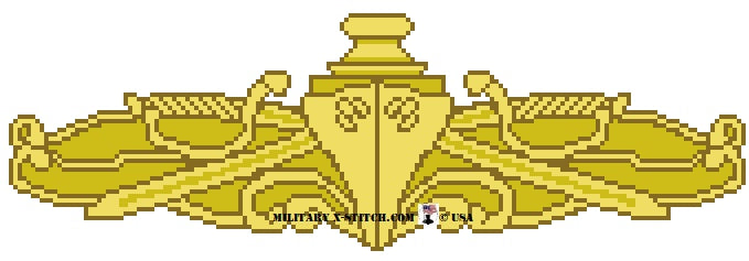 Surface Warfare Officer (SWO) Large Insignia PDF – Military XStitch Com
