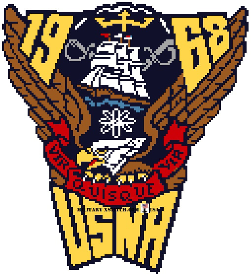 USNA Class Crest 1968 PDF – Military XStitch Com