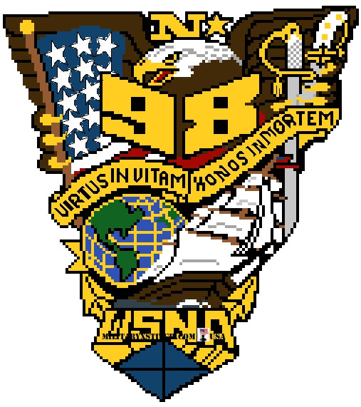 USNA Class Crest 1998 – Military XStitch Com